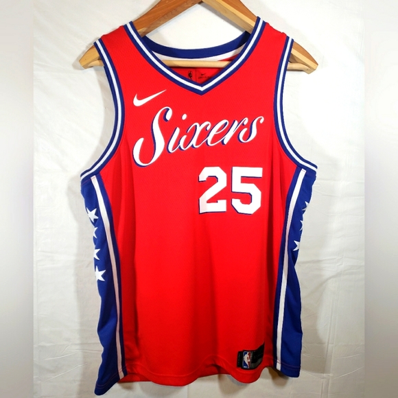 Nike | Shirts | Sixers 25 Simmons Nike Authentic Jersey Nba Xl Excellent Condition Philadelphia ...